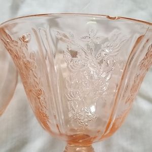 glass | Accents | Pink Rose Motif Depression Glass | Poshmark